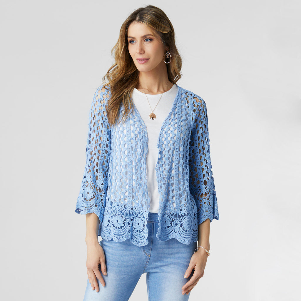Ember Open Knit Crochet Cardigan – tgbBRANDS