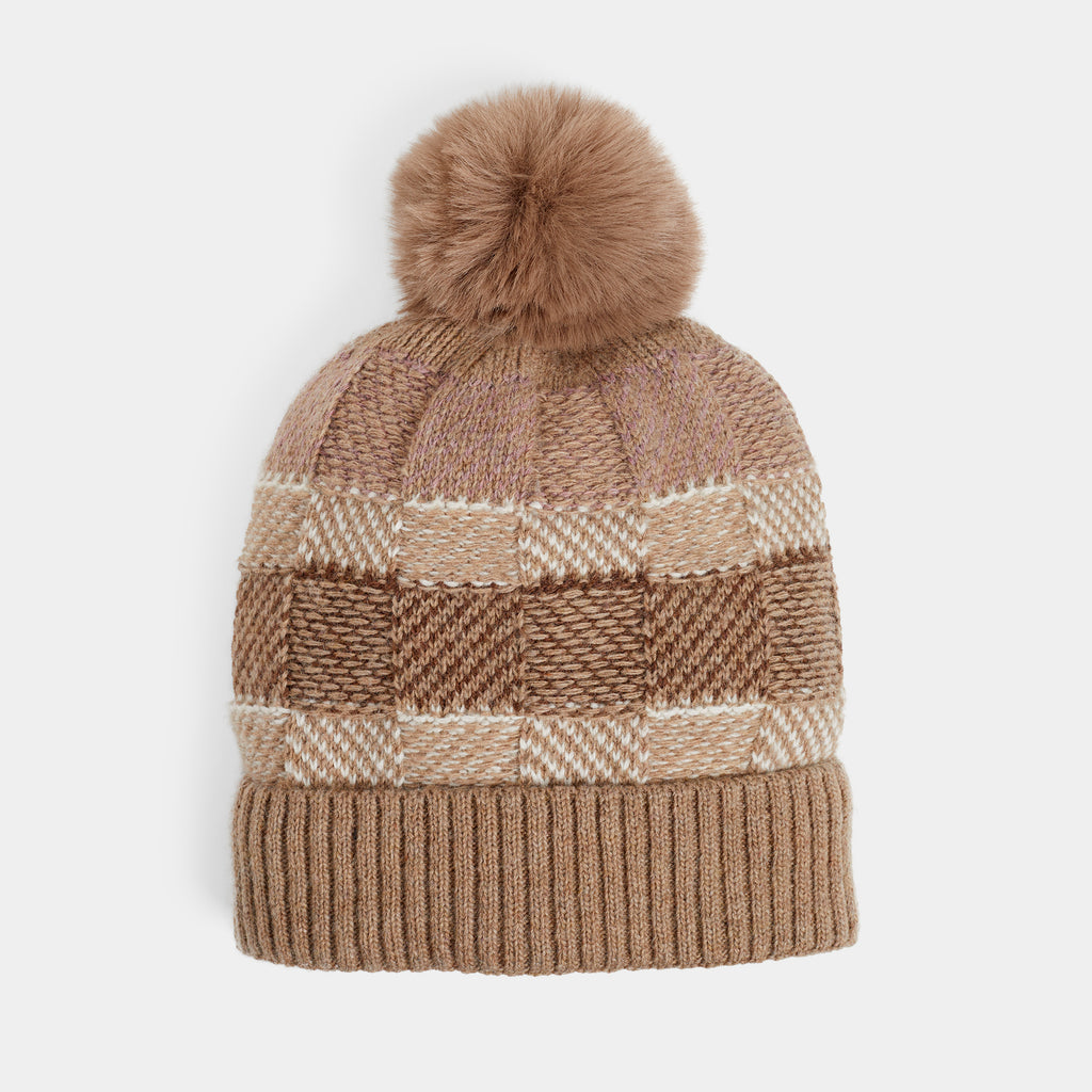 Checkerboard Winer Knit Hat – tgbBRANDS