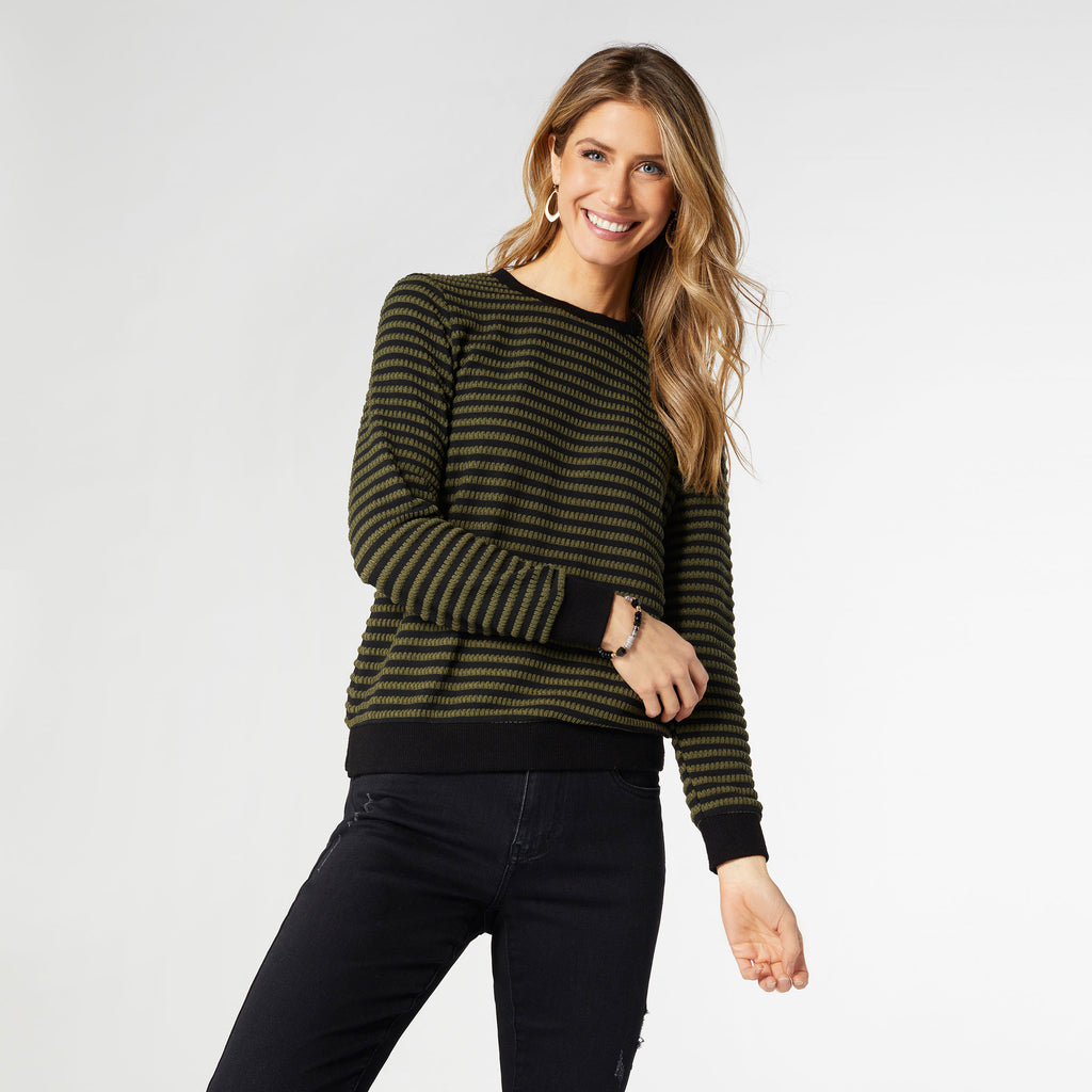Lanthe Crew Neck Sweater Top - Final Sale – tgbBRANDS