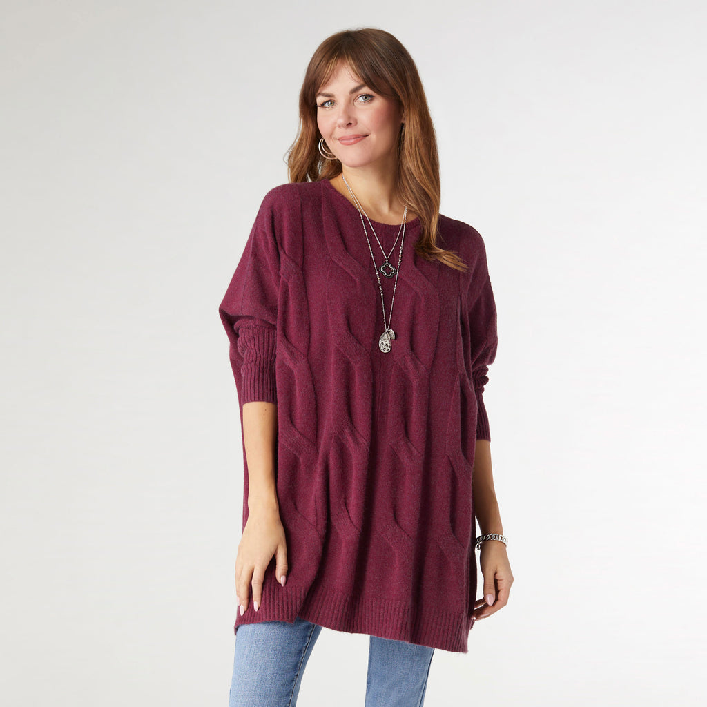 Heavenly-Luxe Relaxed Cable Knit Sweater - Final Sale – tgbBRANDS