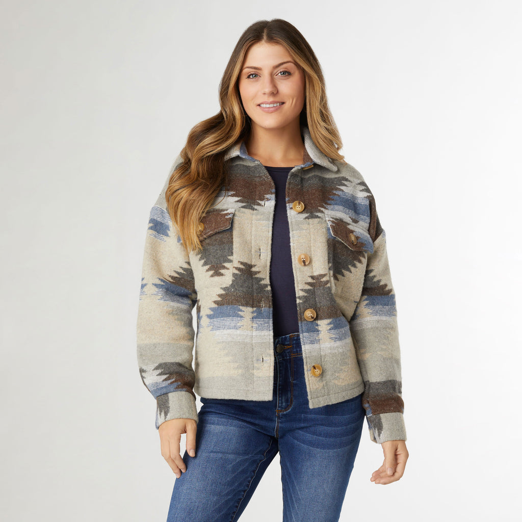 Ainsley Aztec Print Shacket – tgbBRANDS