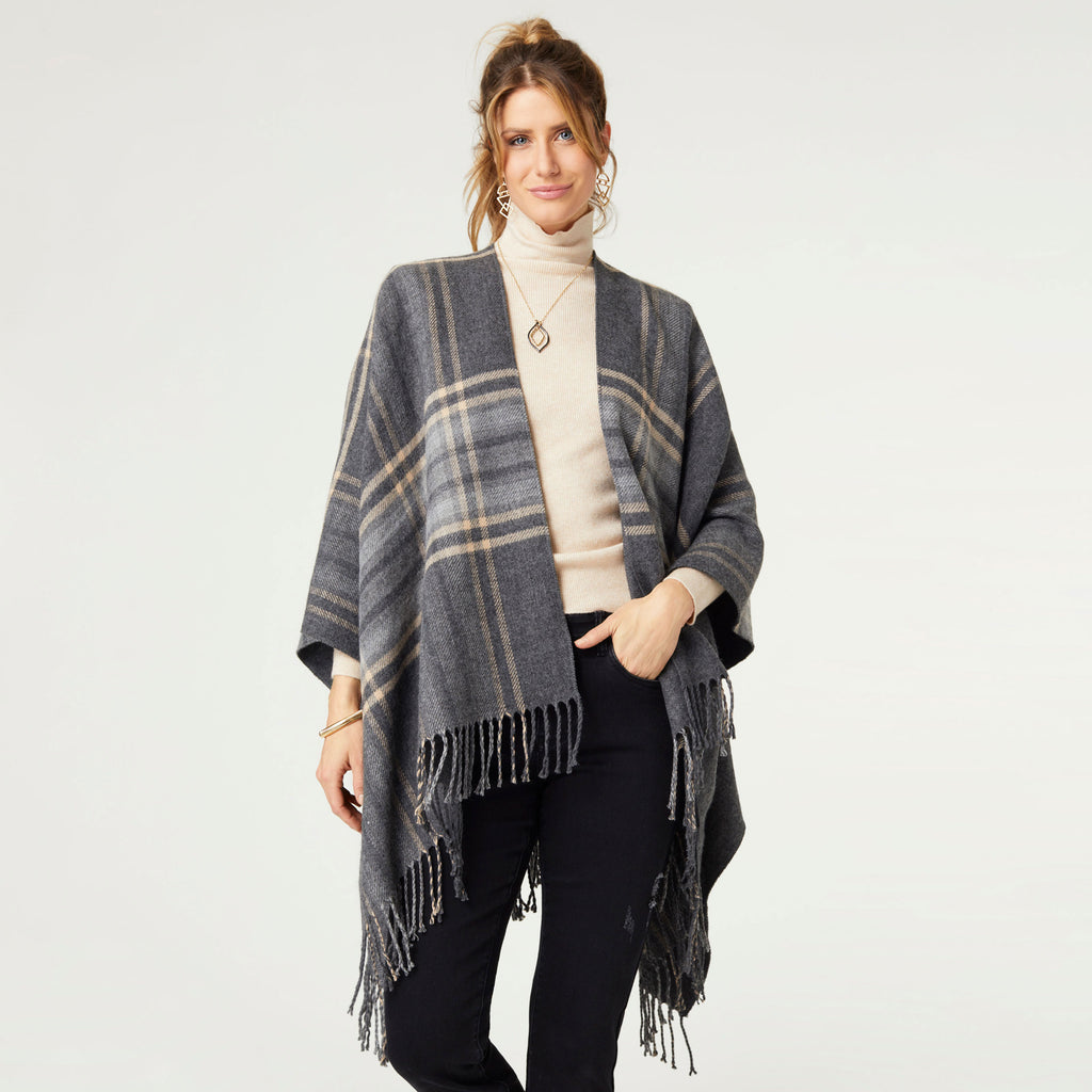 Fireside Plaid Cardigan with Fringe – tgbBRANDS