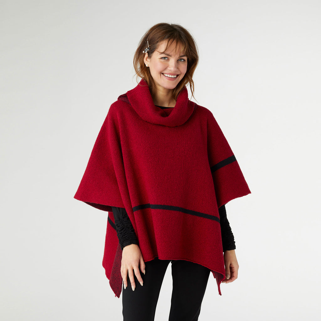 Sheldon Cowl Neck Poncho – tgbBRANDS