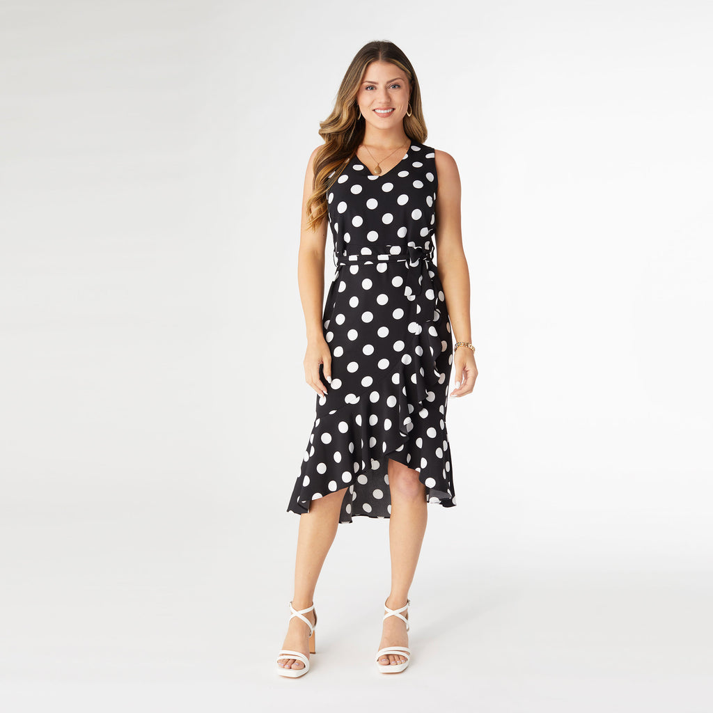 Cynthia Sleeveless Polka Dot Dress - Final Sale – tgbBRANDS