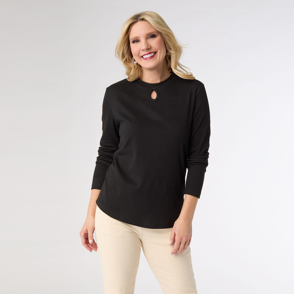 Alexis Super Soft Keyhole Neck Top – tgbBRANDS