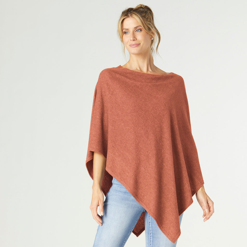 Lightweight Brushed Poncho – tgbBRANDS