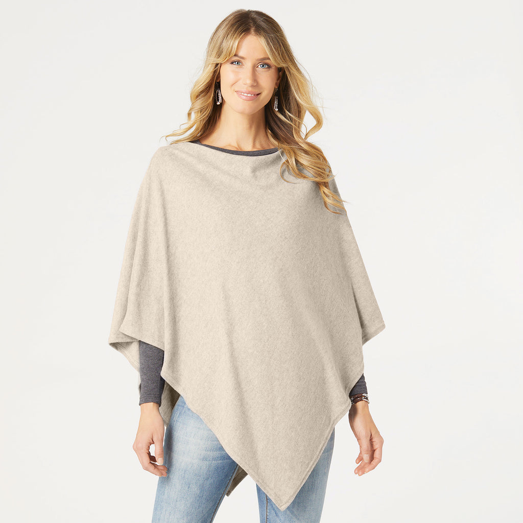 Lightweight Brushed Poncho – tgbBRANDS