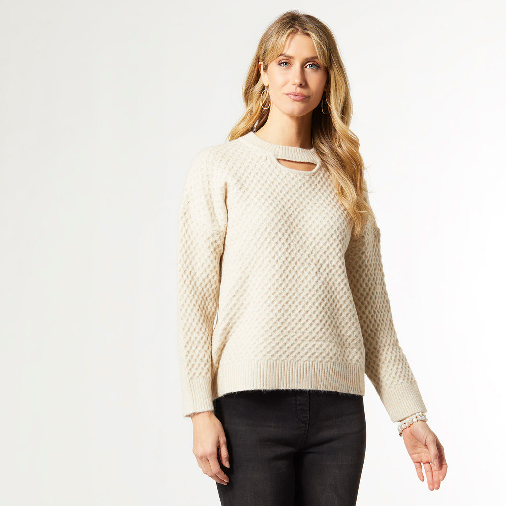 Zahara Keyhole Sweater – tgbBRANDS